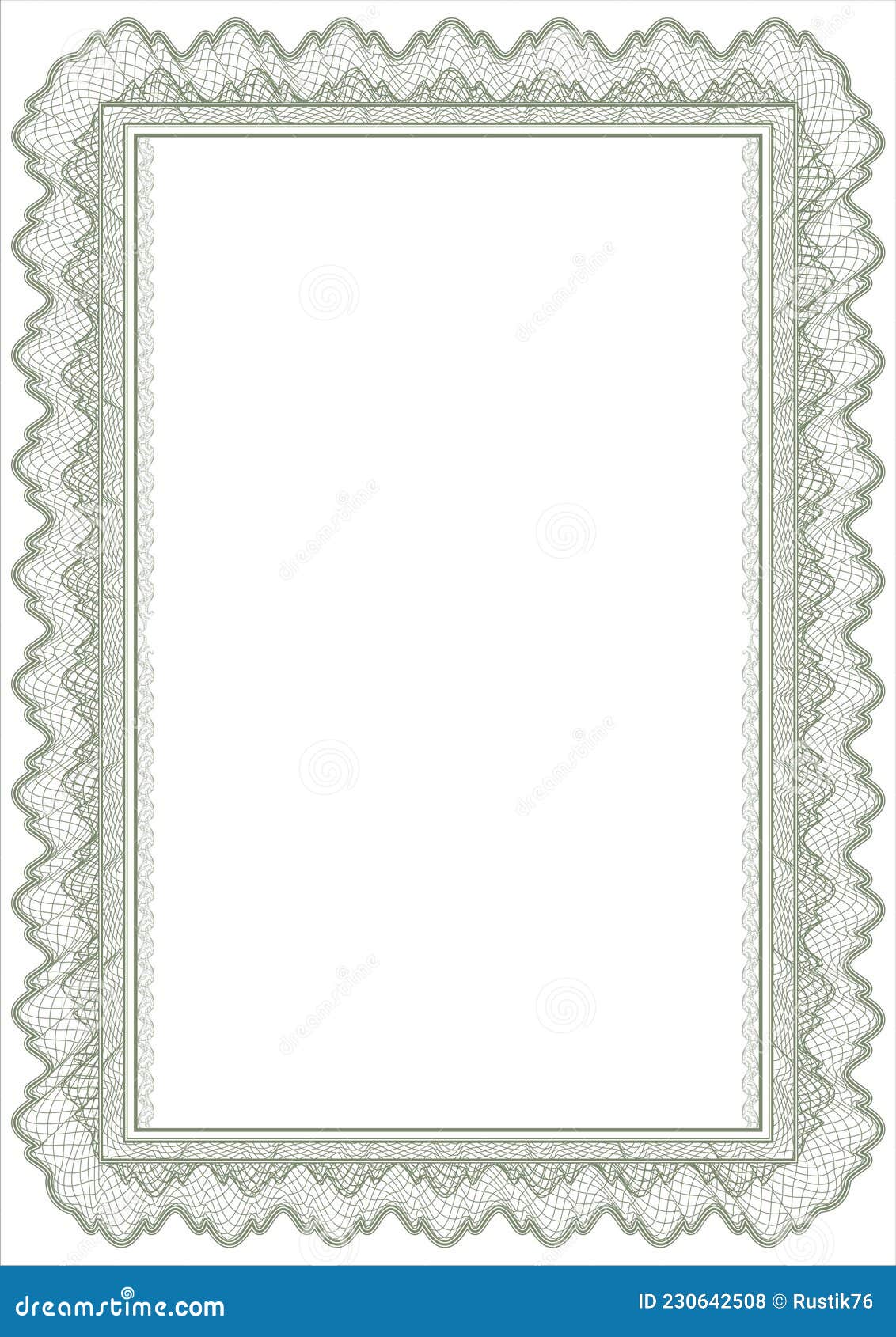 Classic Certificate Frame Green Stock Illustration - Illustration of ...