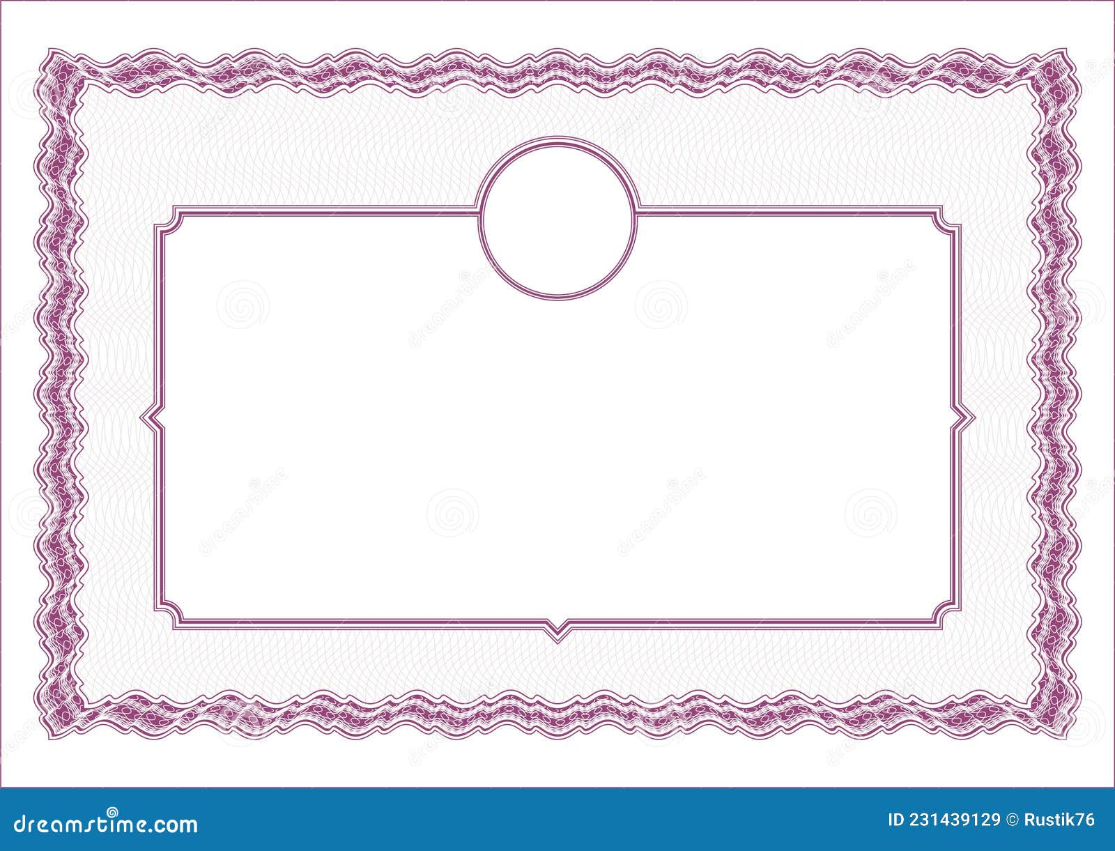 Horizontal Frame for the Certificate Lilac Stock Illustration ...