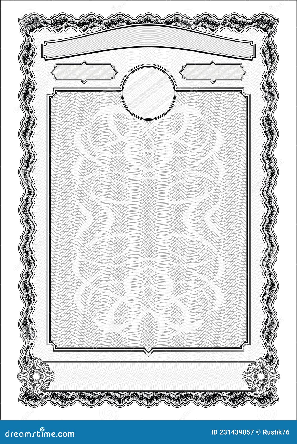 Vertical Certificate Frame with Space for One Seal Black Stock ...