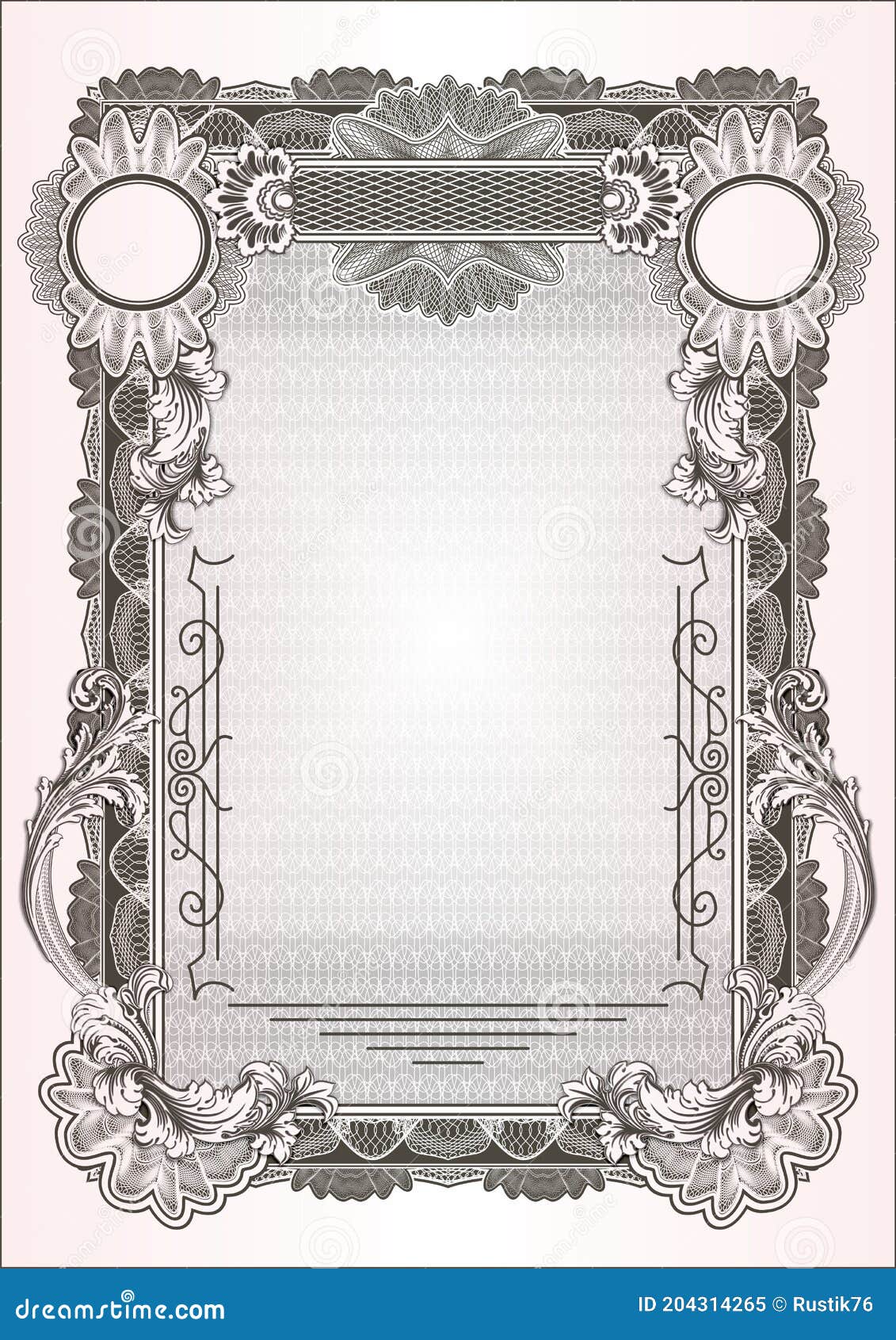 Blank Form for Creating Classic Certificates. Stock Illustration ... Blank Form for Creating Classic Certificates. Stock Illustration ...