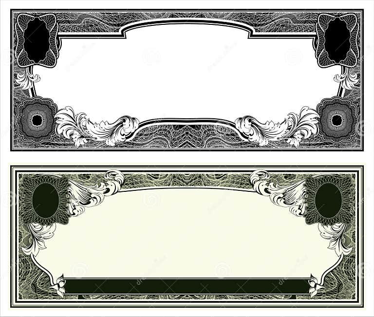 Blank banknote layout stock vector. Illustration of false - 100206028