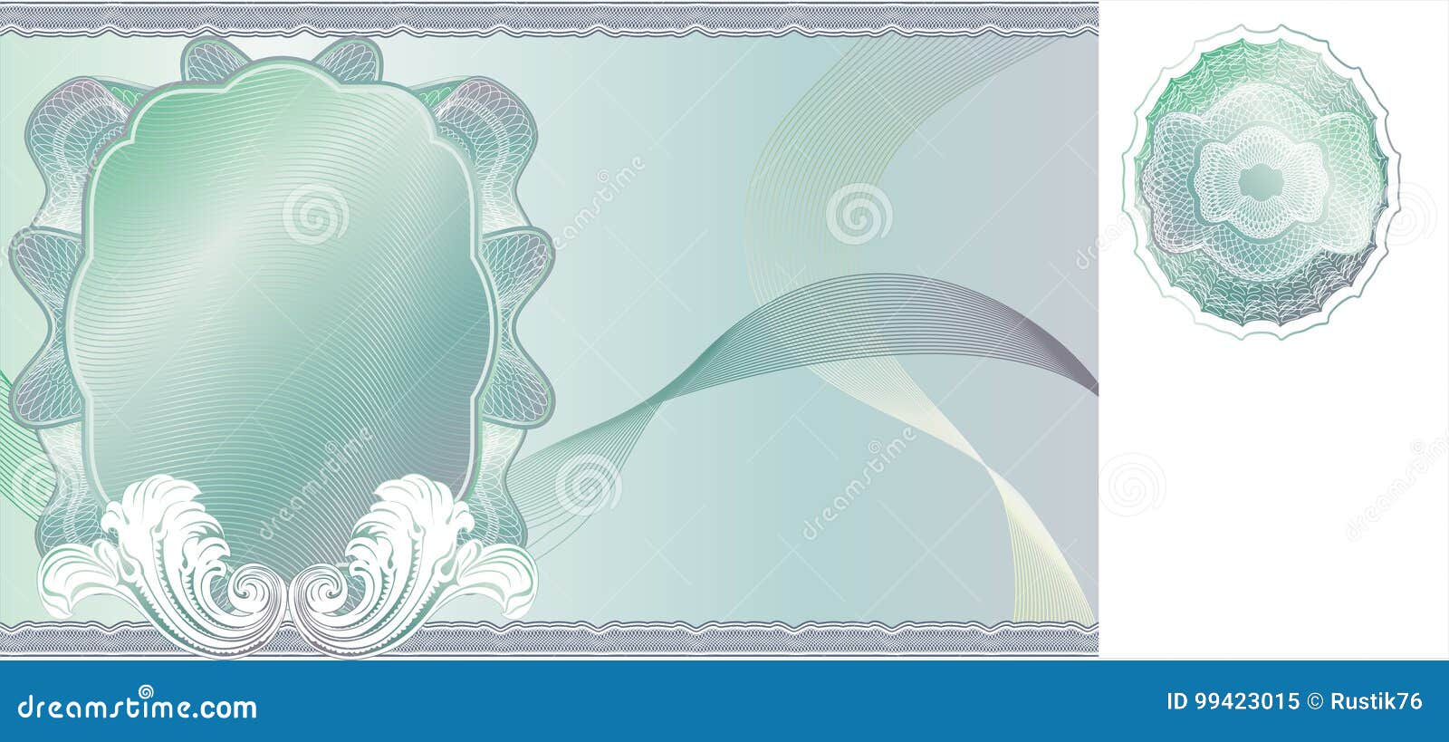 Blank banknote layout stock illustration. Illustration of copy - 99423015