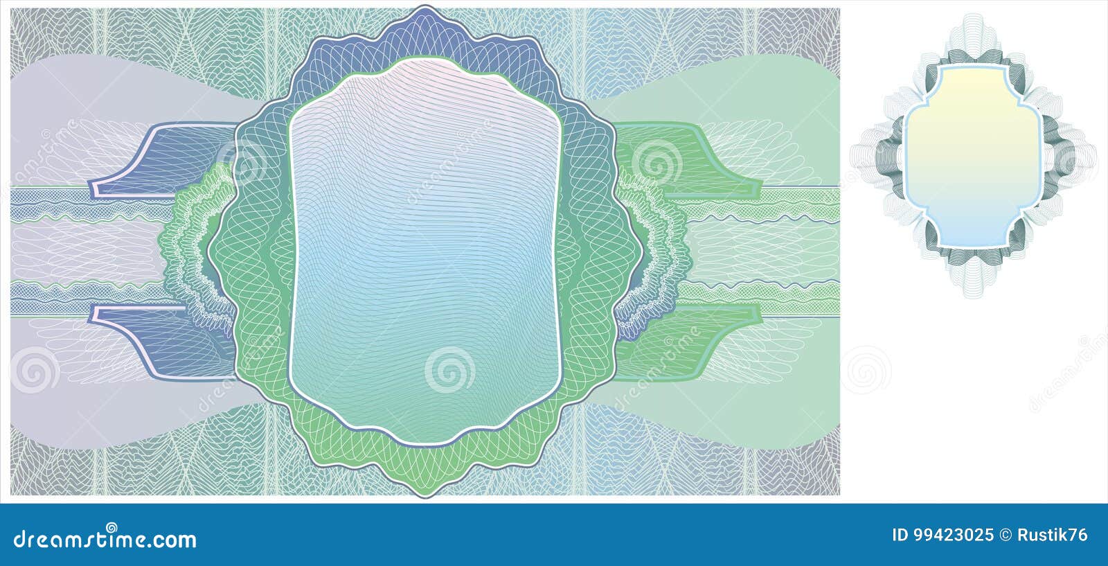 Blank banknote layout stock illustration. Illustration of classic ...