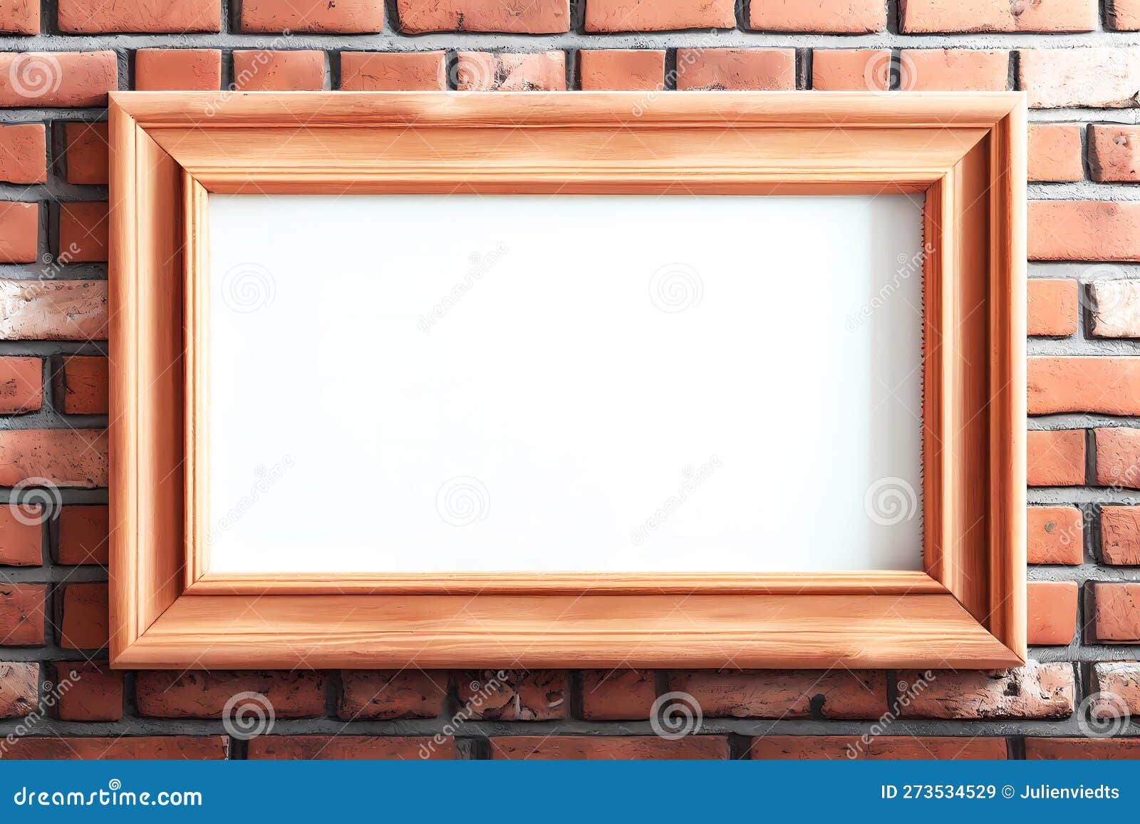 Blank Frame on Brick Wall. Generative Ai Stock Illustration ...