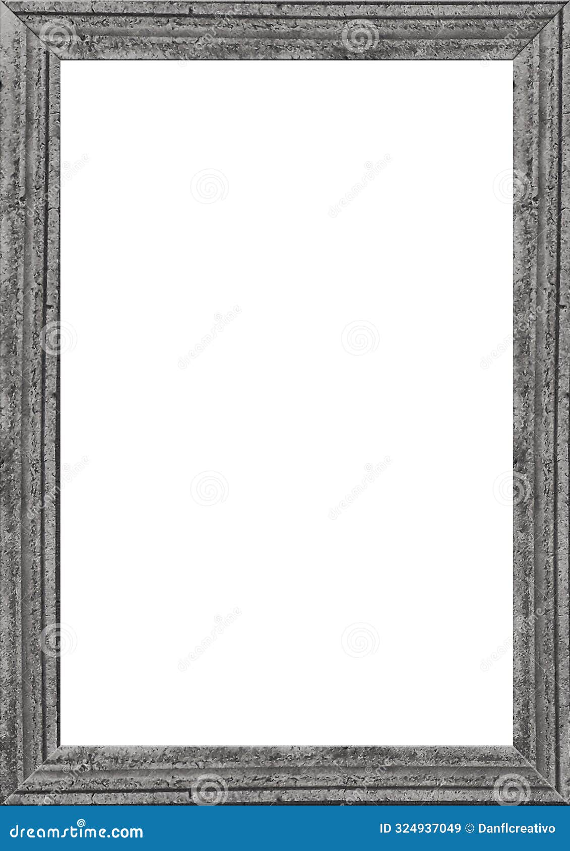 Blank Frame with Concrete Bezel Borders Stock Illustration ...