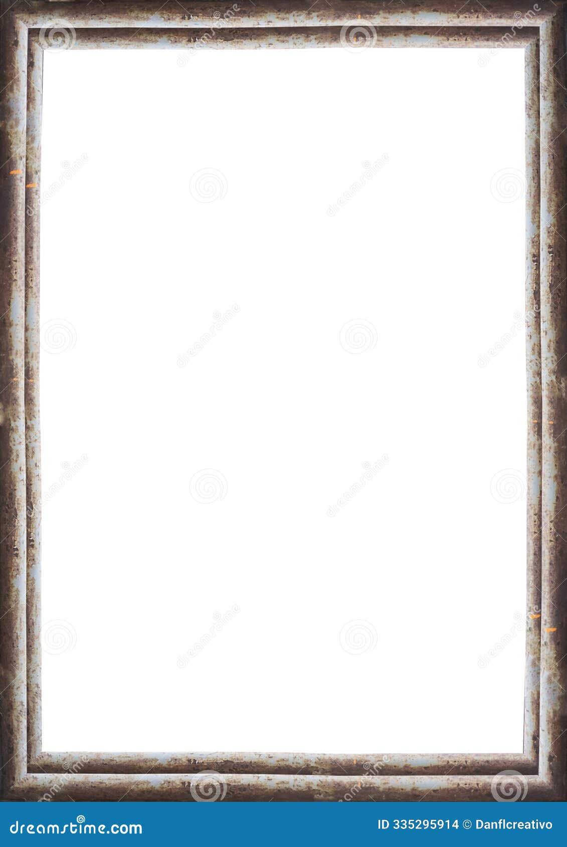 Blank Frame with Cracked Iron Rusty Borders Stock Illustration ...