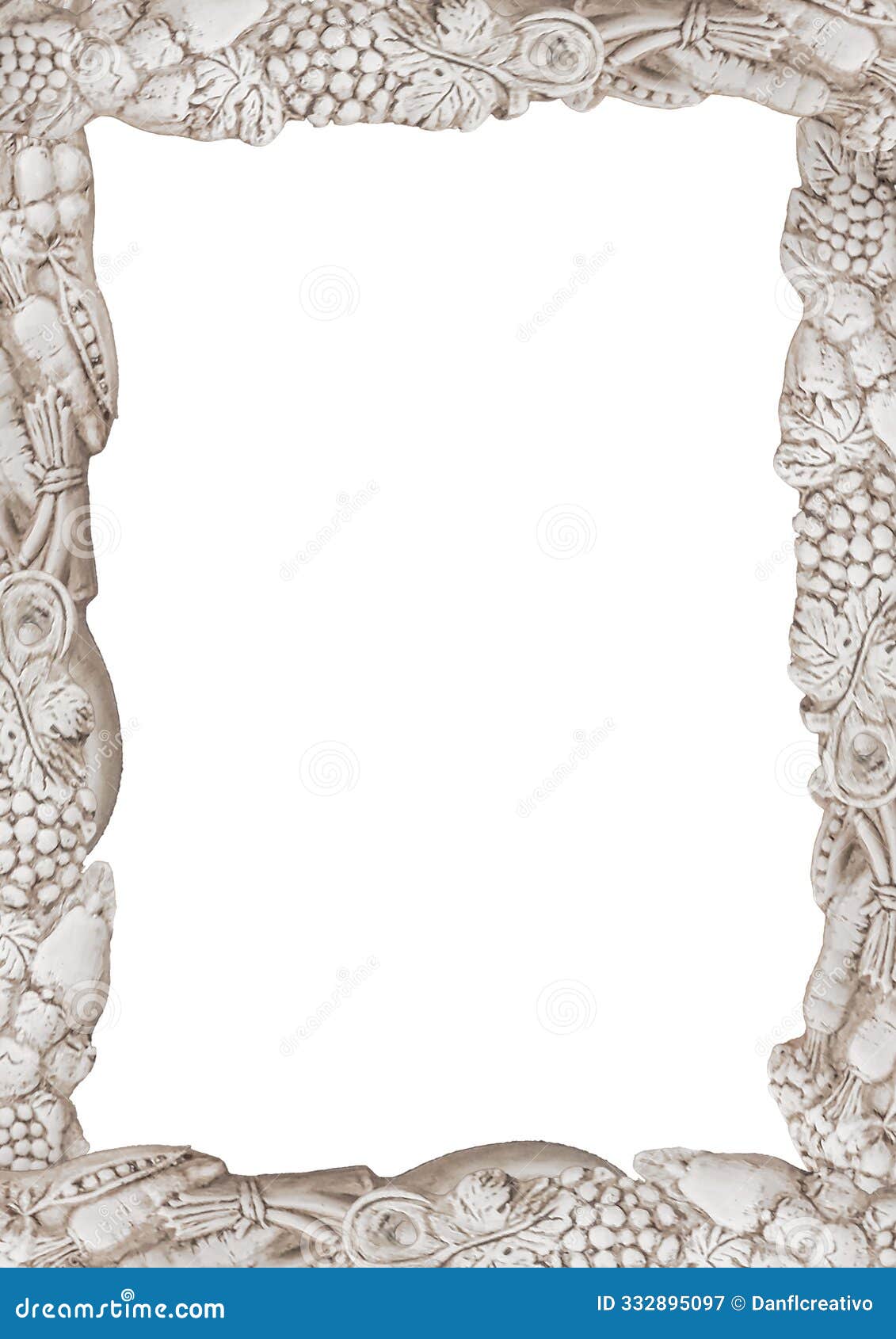 Blank Frame with Decorated Bones Sculpture Borders Stock Illustration ...