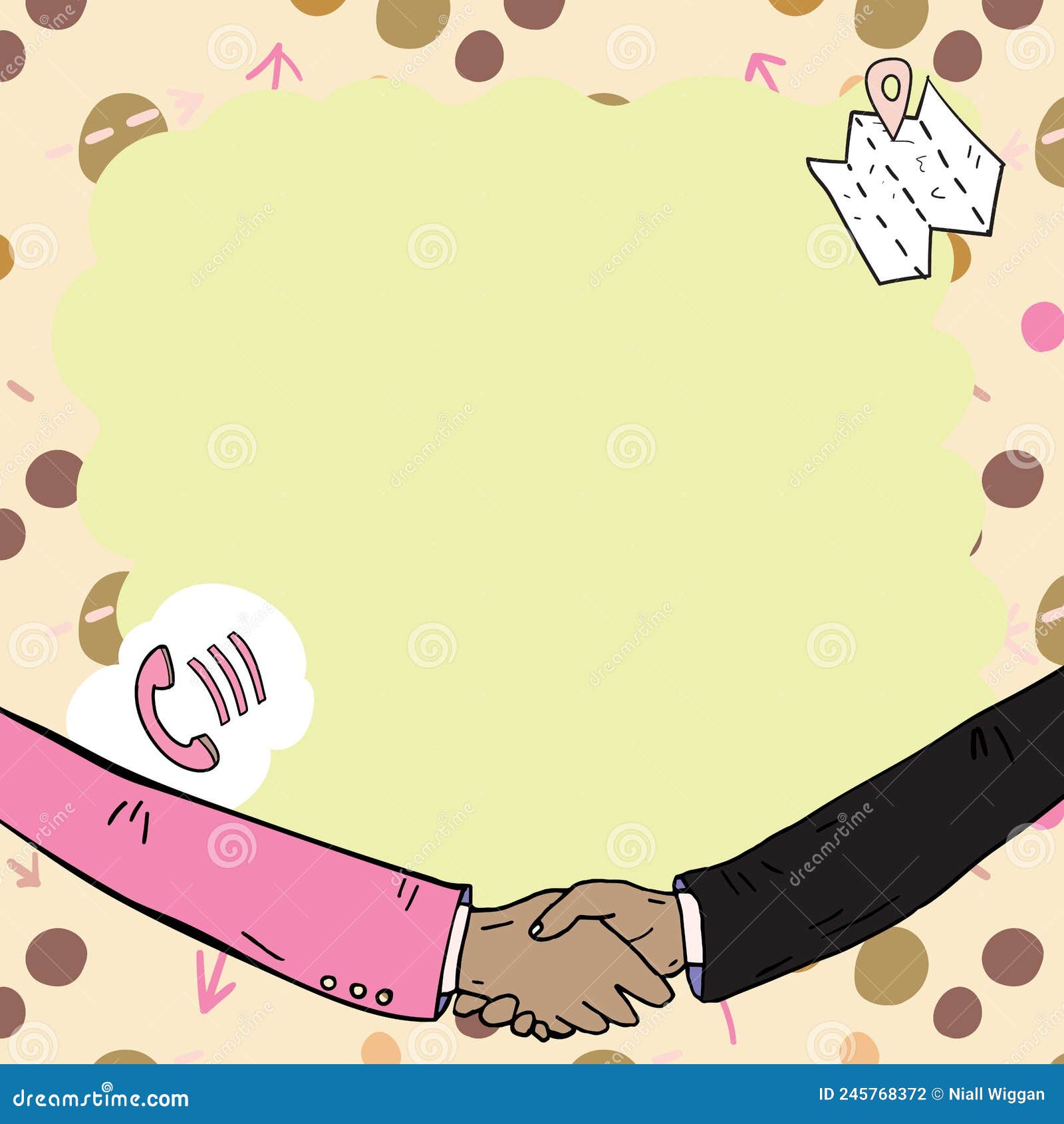 Blank Frame Decorated with Communication Harmony Symbols. Empty Poster ...