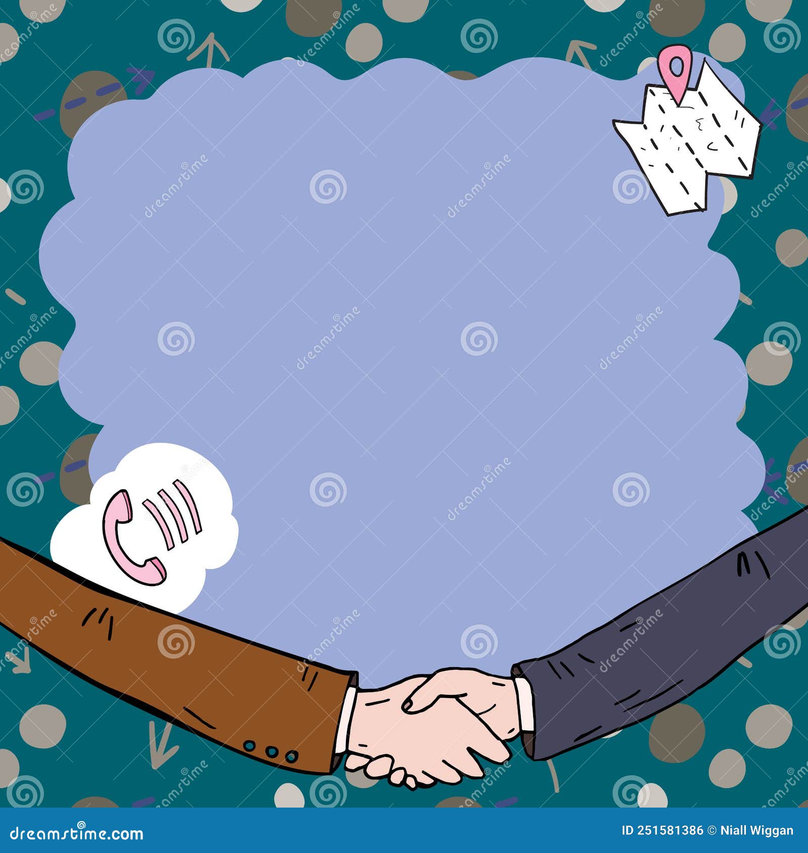 Blank Frame Decorated with Communication Harmony Symbols. Empty Poster ...