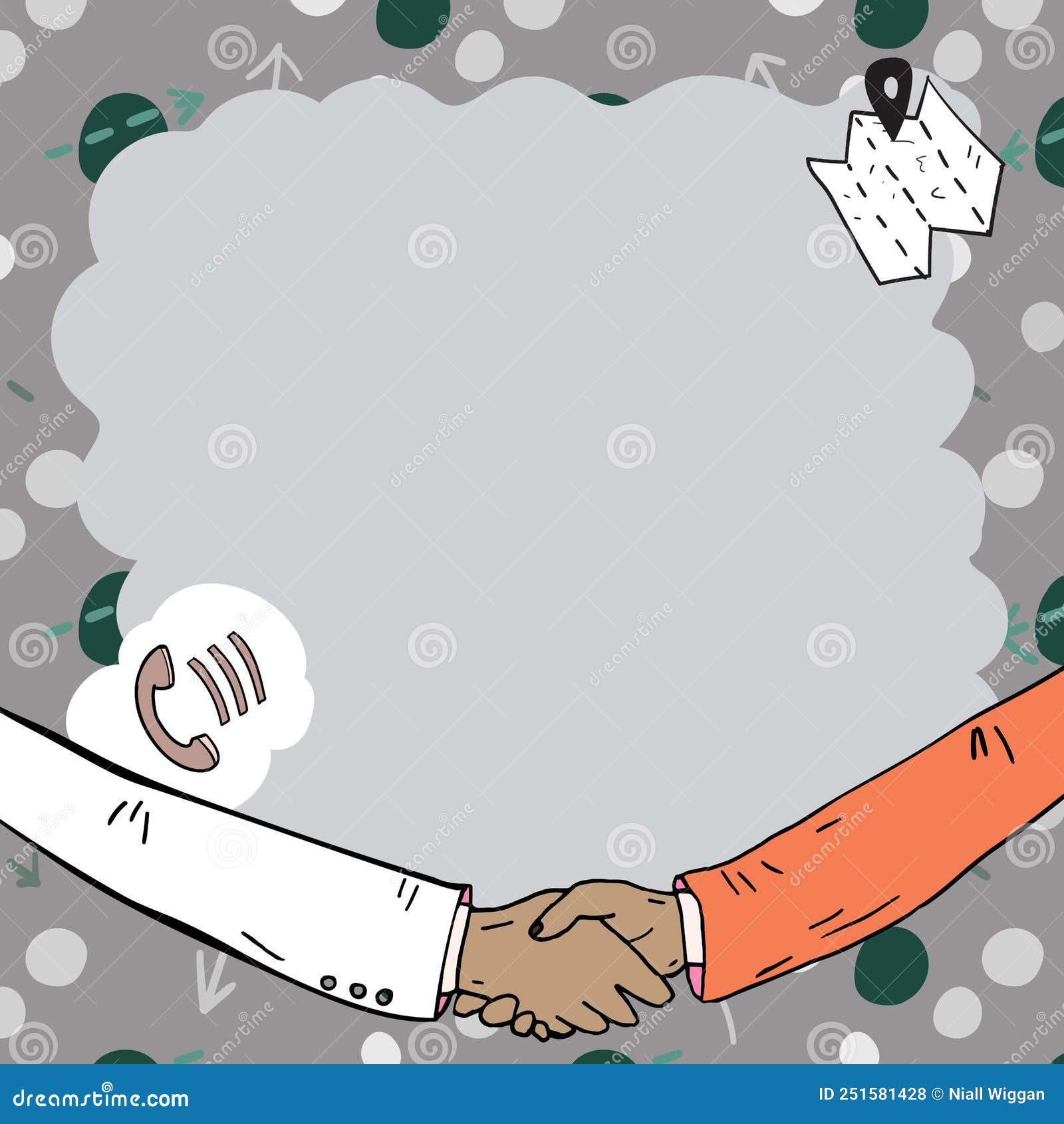 Blank Frame Decorated with Communication Harmony Symbols. Empty Poster ...