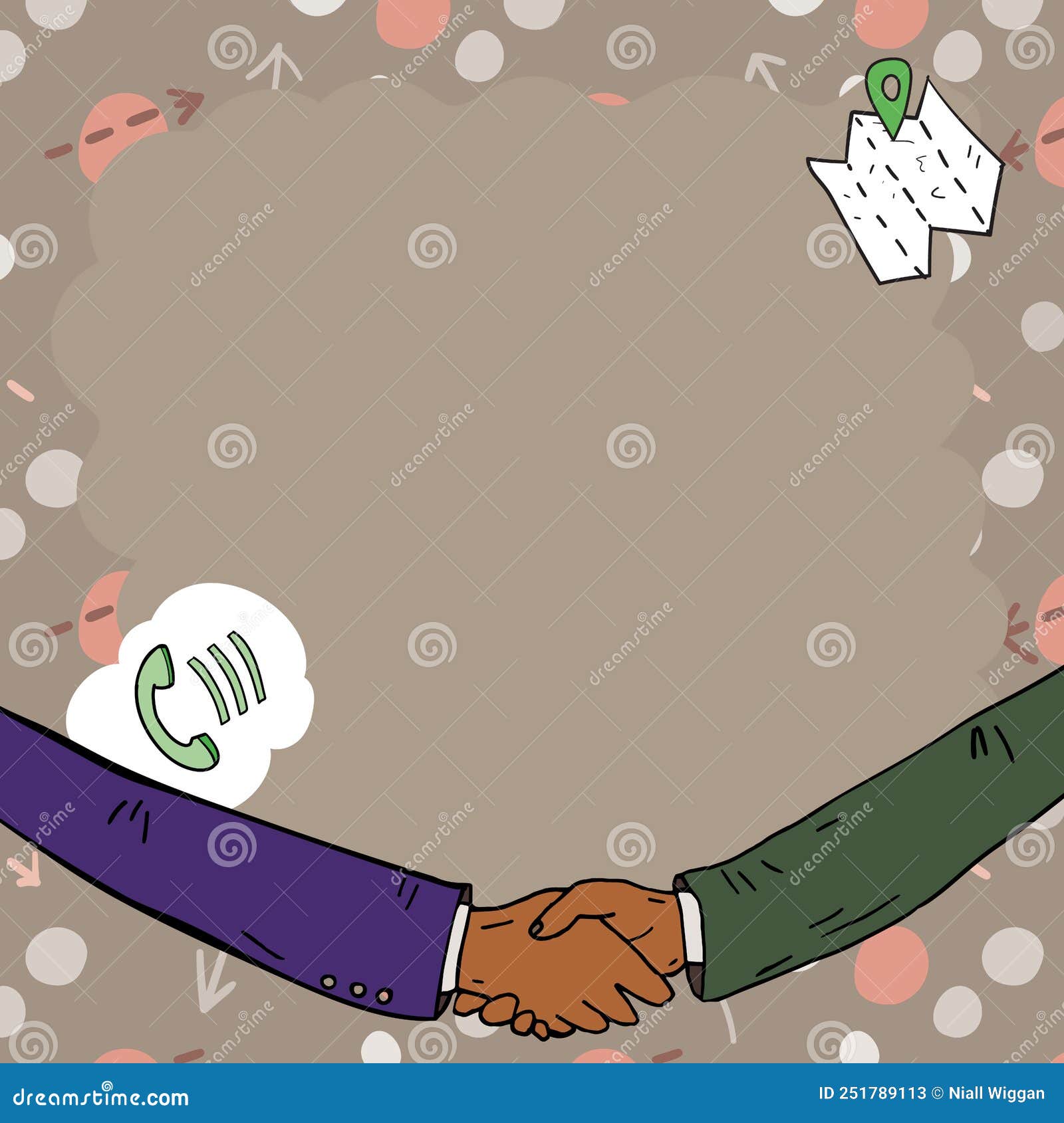 Blank Frame Decorated with Communication Harmony Symbols. Empty Poster ...