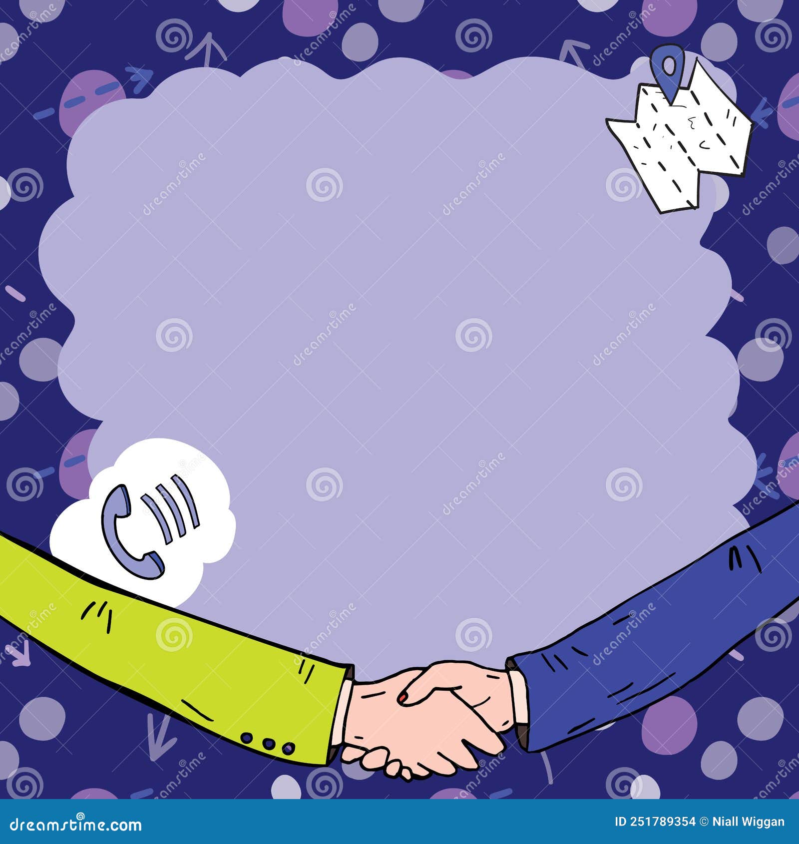 Blank Frame Decorated with Communication Harmony Symbols. Empty Poster ...