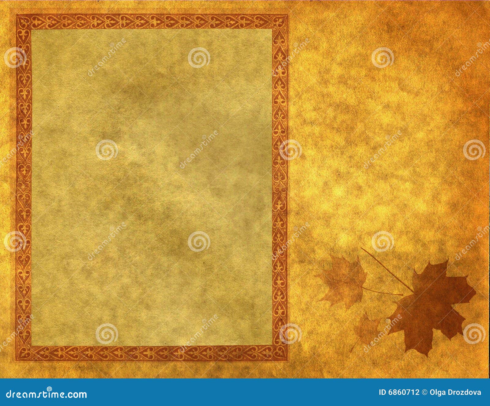 Blank frame on gold paper stock illustration. Illustration of ...