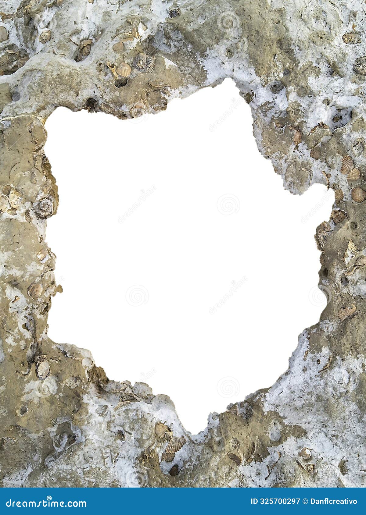 Blank Irregular Frame With Cave Rocky Borders Stock Photo ...