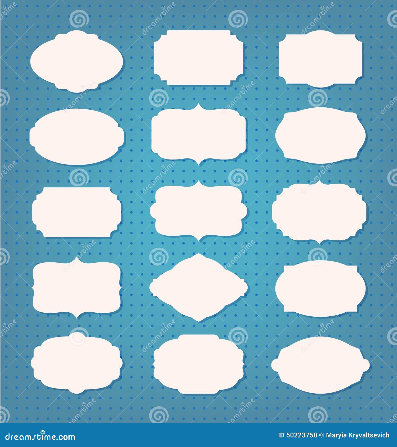 Blank frame and label set stock vector. Illustration of decoration ...