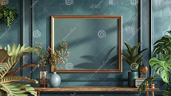 Blank Frame moke up stock image. Image of home, object - 319452411