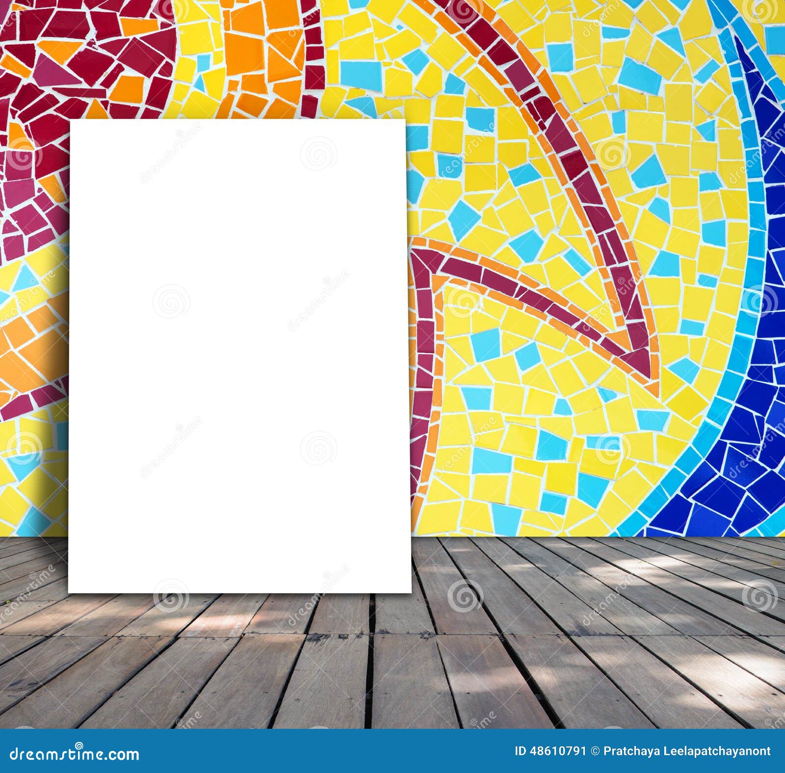 Blank frame on mosaic tile stock image. Image of planed - 48610791
