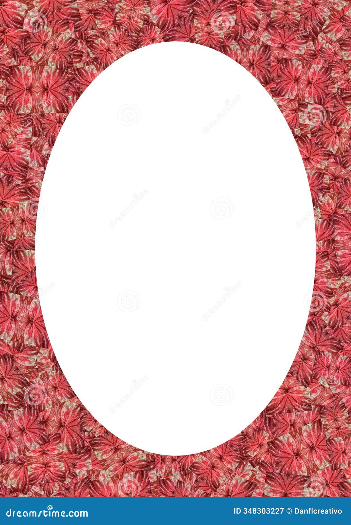 Blank Frame with Red Flowers Collage Borders Stock Image - Image of ...