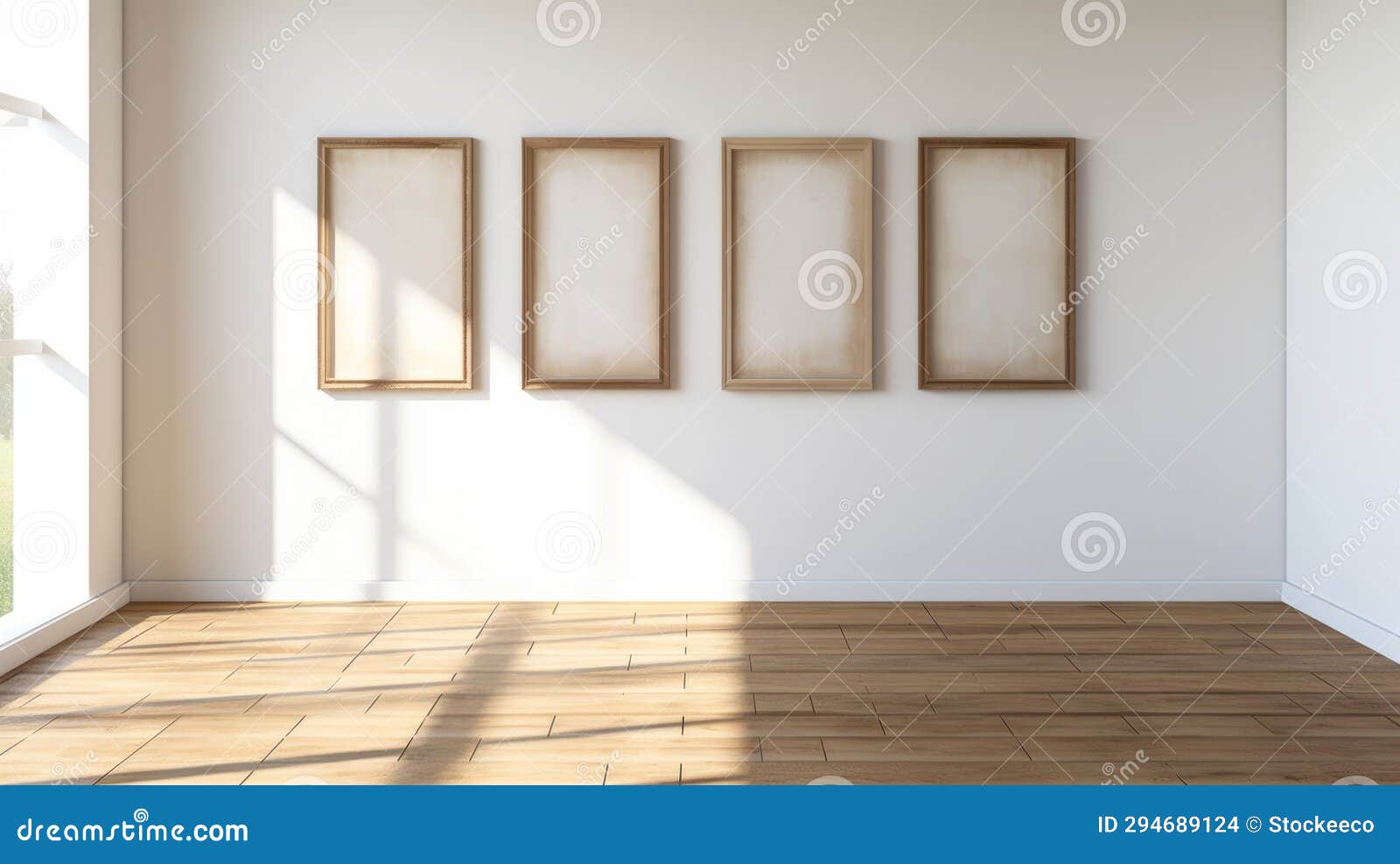 Contemporary Landscapes: Framed Pictures In Ray Tracing Style Royalty ...