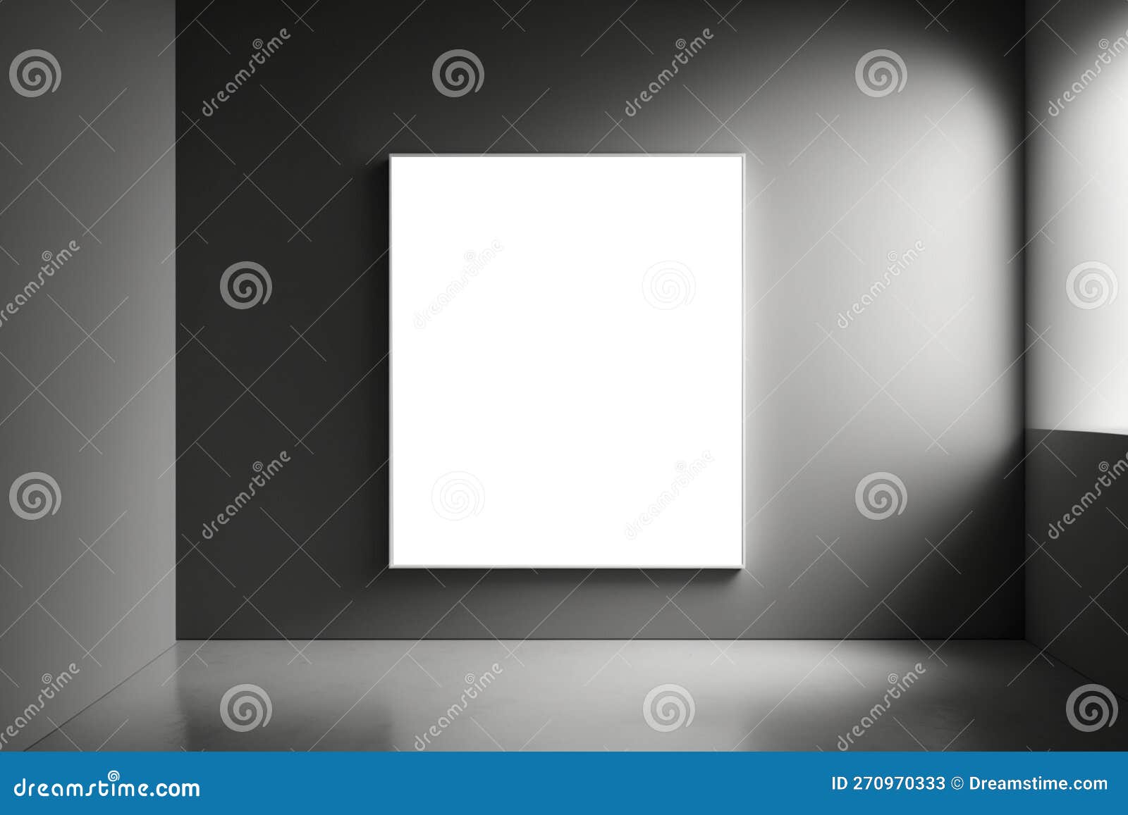 Blank Frame on Wall in Empty Room. Template for Design. AI Generated ...