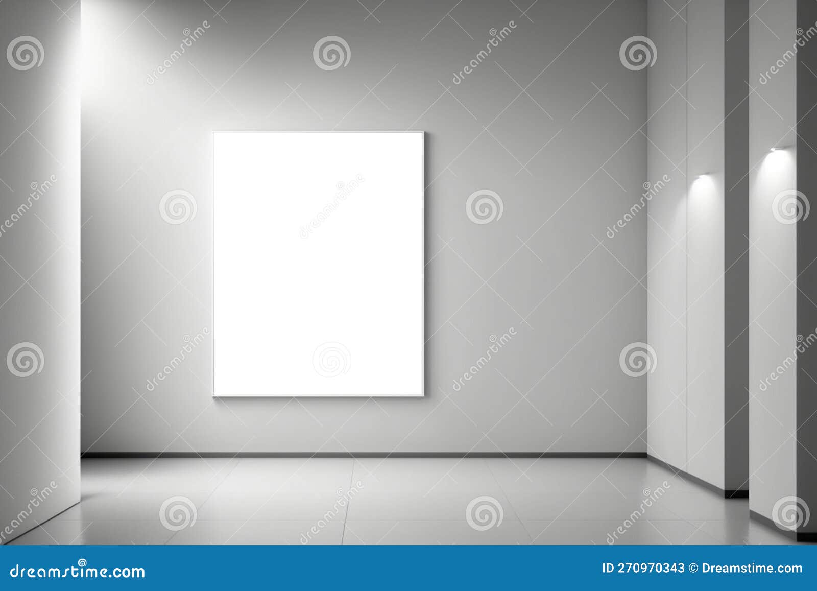 Blank Frame on Wall in Empty Room. Template for Design. AI Generated ...