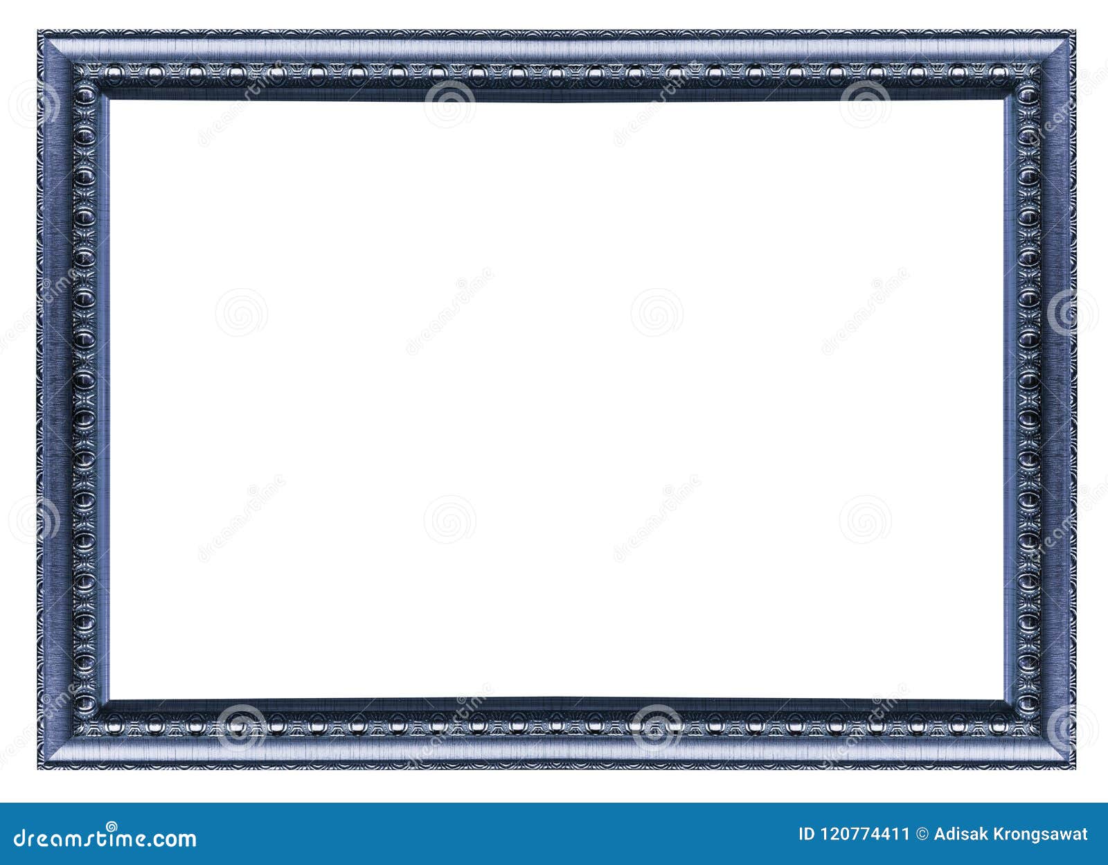 Blank Frame on a White Background Stock Image - Image of aged, gold ...