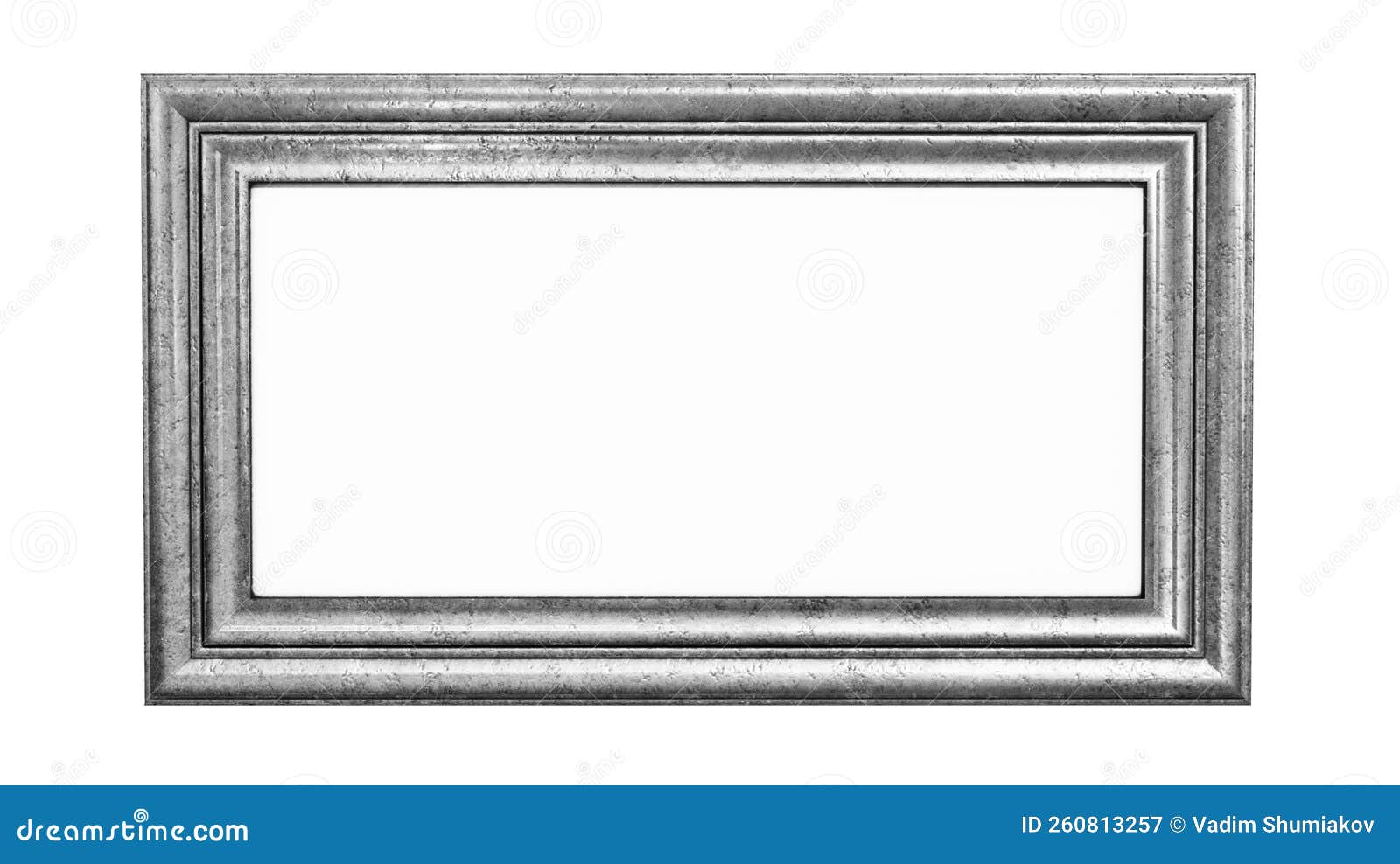 Blank Frame on White Wall 3d Render Stock Illustration - Illustration ...
