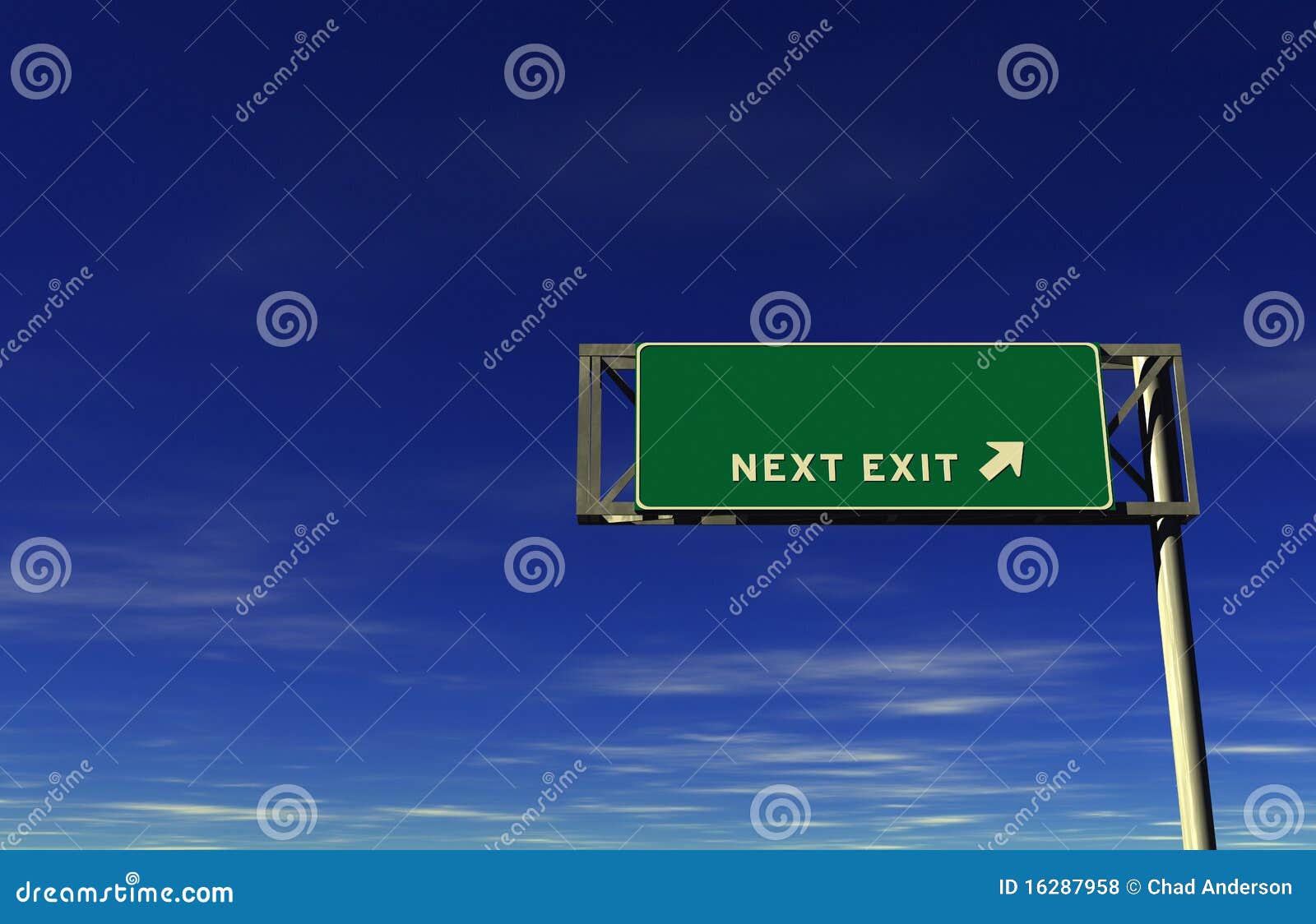 Blank - Freeway Next Exit Sign Royalty-Free Stock Image | CartoonDealer ...