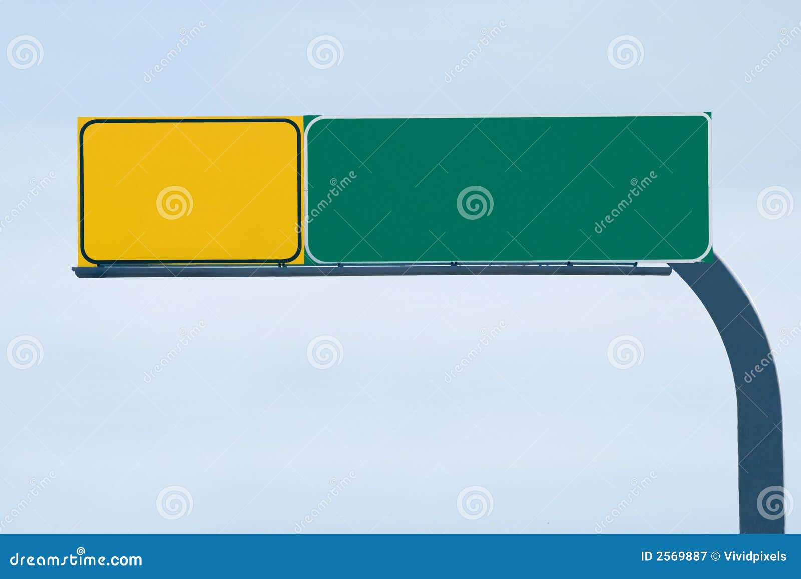 Blank Freeway Sign Stock Photo | CartoonDealer.com #2569890