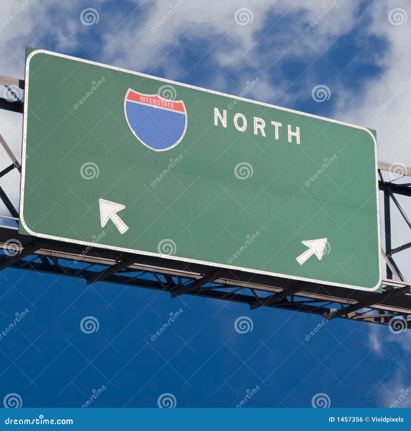 Blank Freeway Sign Royalty-Free Stock Photography | CartoonDealer.com ...