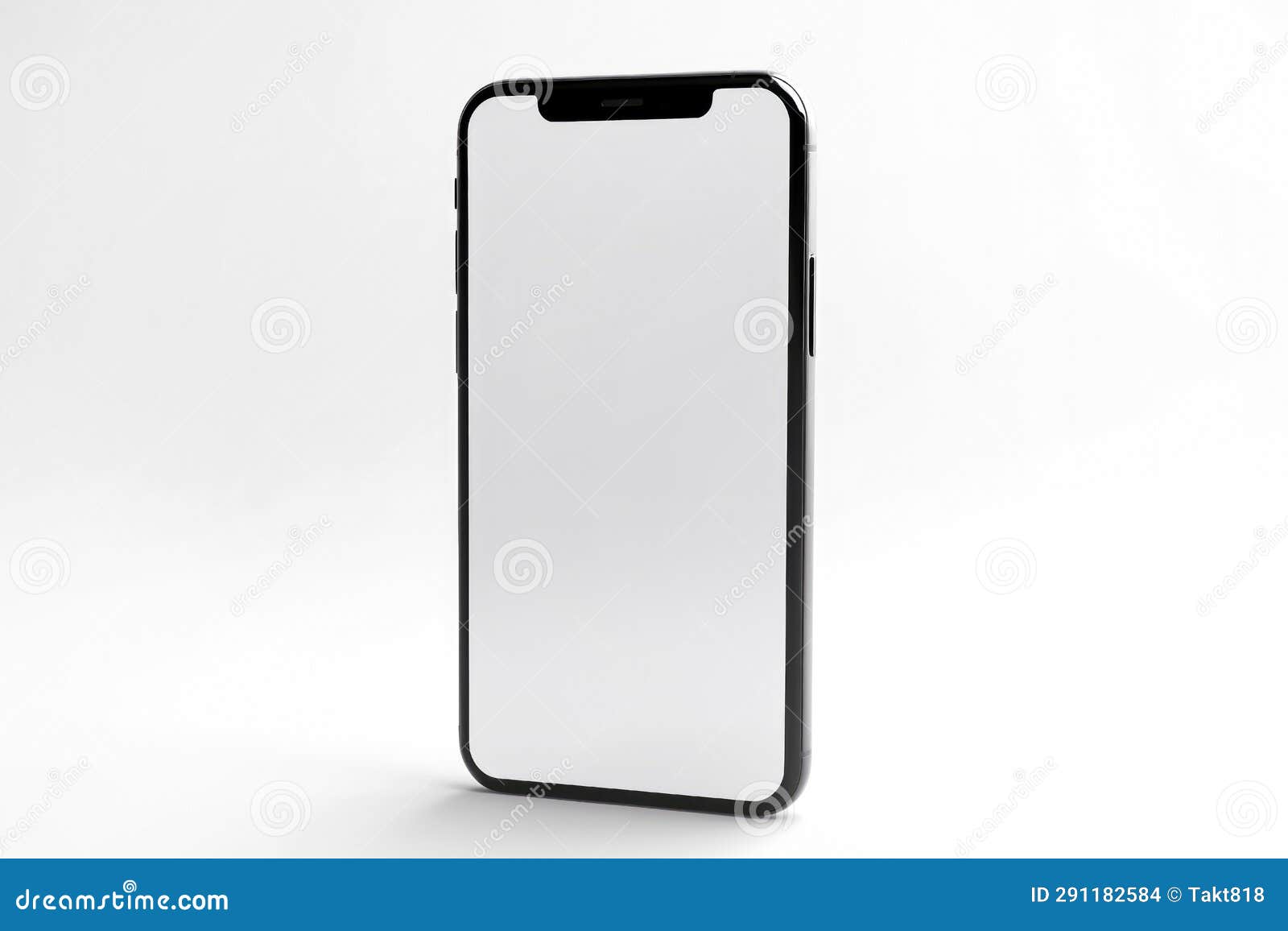 Blank Front View of Smartphone Mockup. Stock Illustration ...