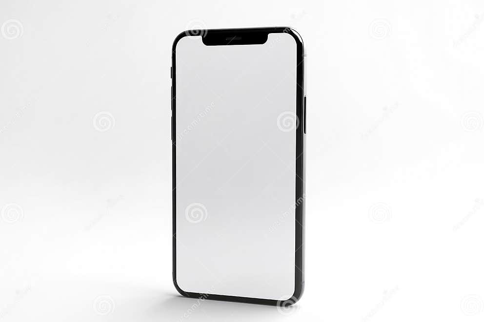 Blank Front View of Smartphone Mockup. Stock Illustration ...