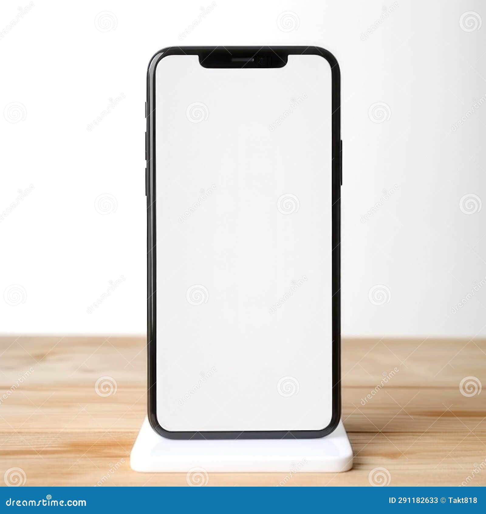 Blank Front View of Smartphone Mockup. Stock Image - Image of cellphone ...