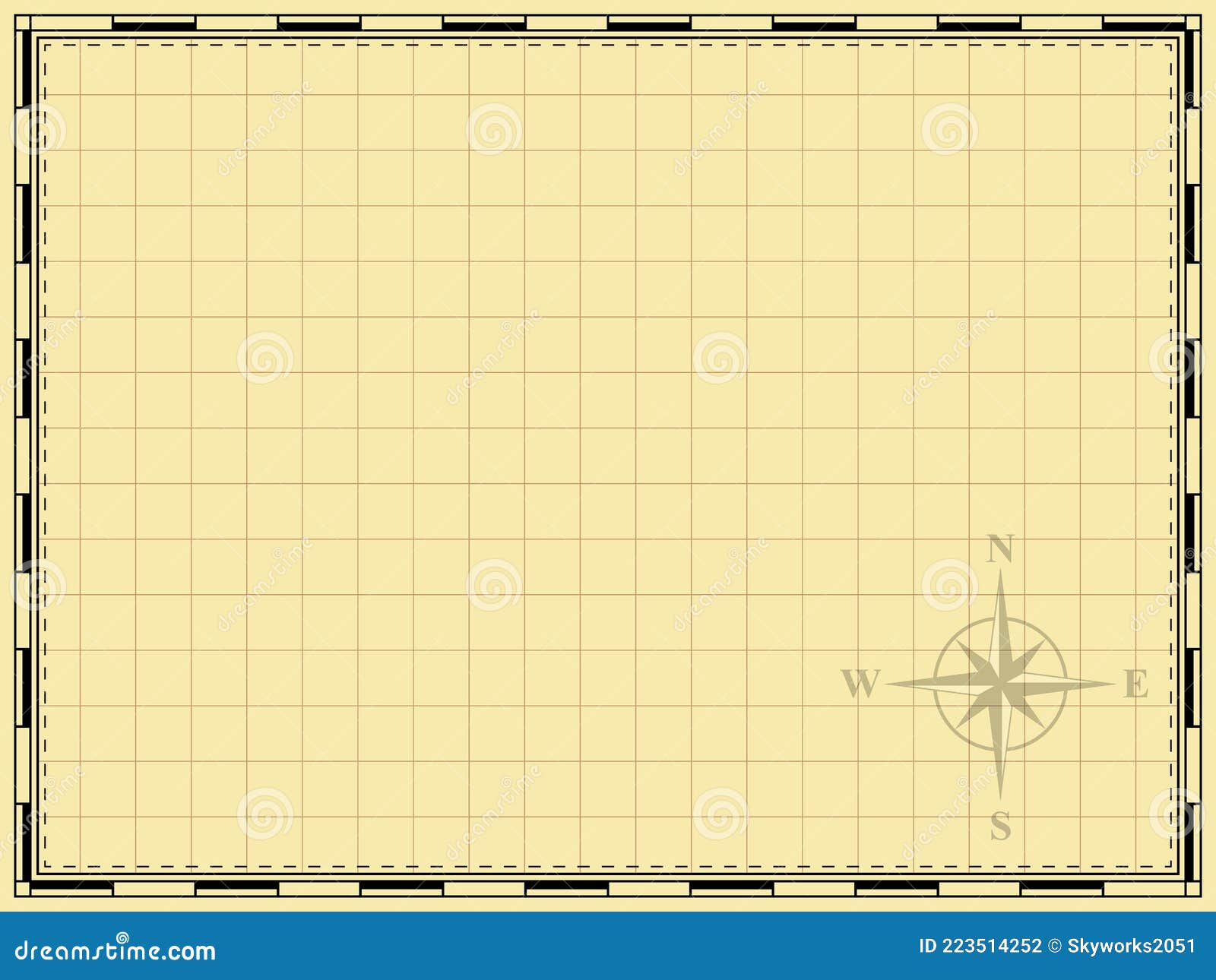 Blank Geographical Map. Background for Map. Geographic Grid. Old ...