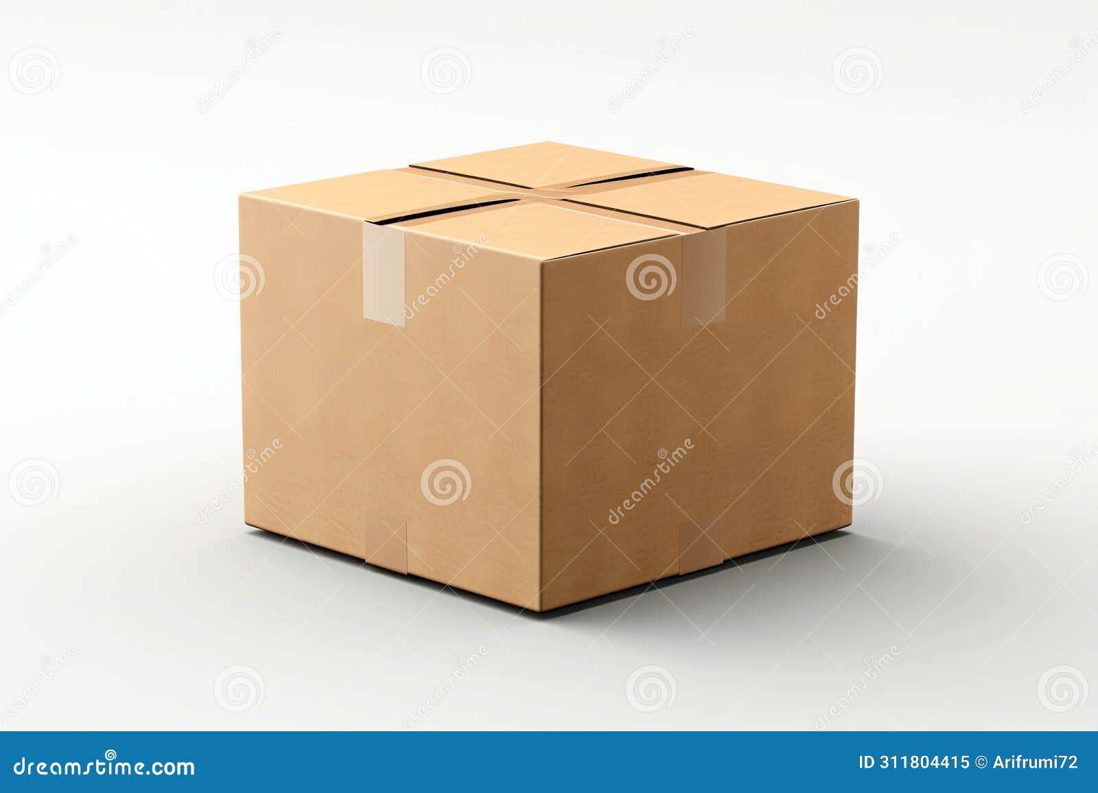 Blank Gift Box or Empty Cardboard Packaging Box Mockup 3d Rendering on ...