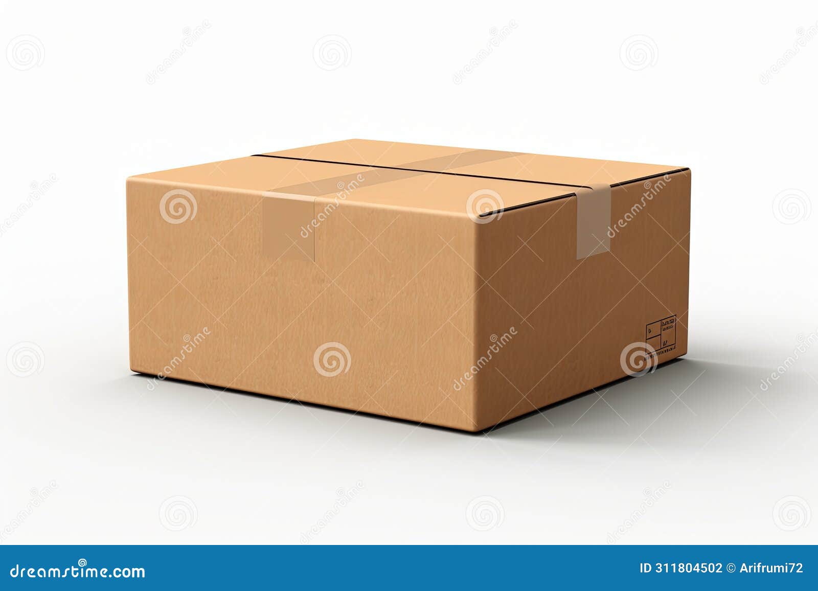 Blank Gift Box or Empty Cardboard Packaging Box Mockup 3d Rendering on ...