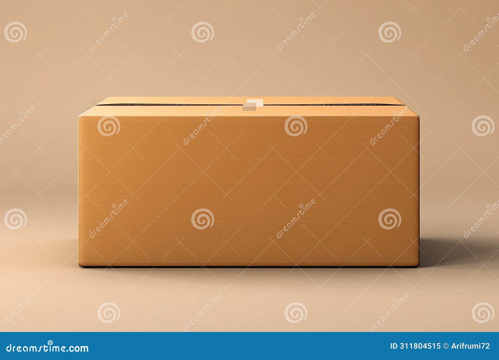 Blank Gift Box or Empty Cardboard Packaging Box Mockup 3d Rendering on ...