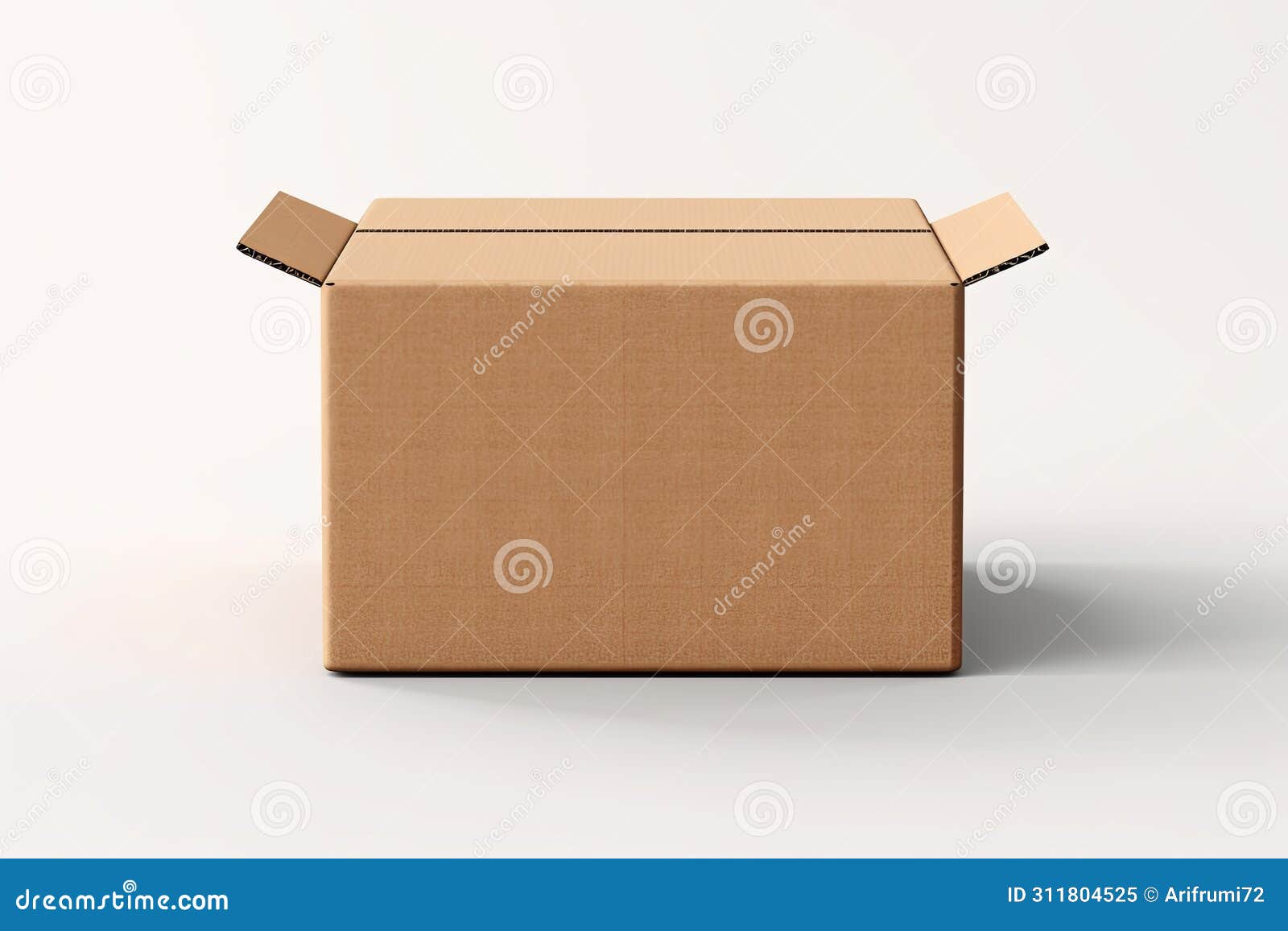 Blank Gift Box or Empty Cardboard Packaging Box Mockup 3d Rendering on ...