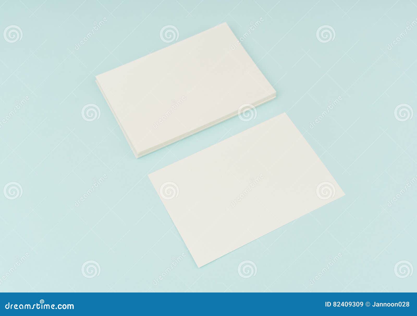 Blank Gift Card on Blue Background . Stock Image - Image of postcard ...