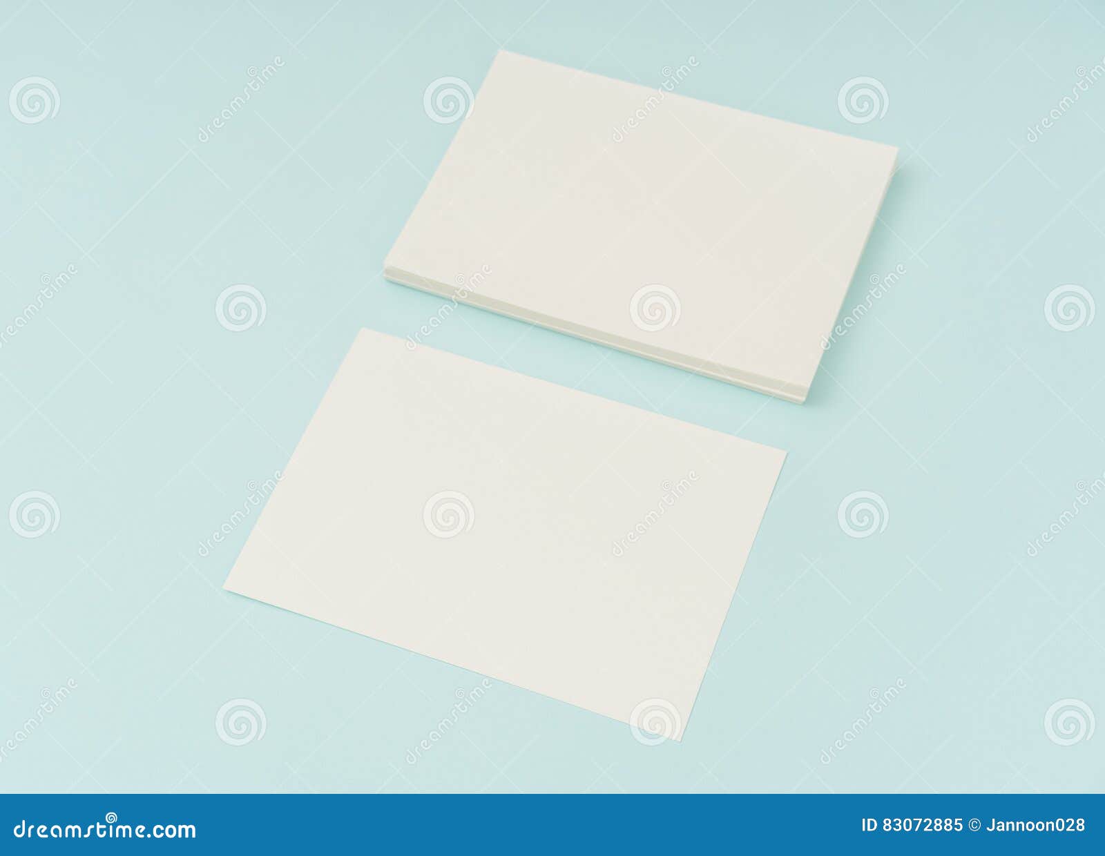 Blank Gift Card on Blue Background . Stock Image - Image of promotion ...