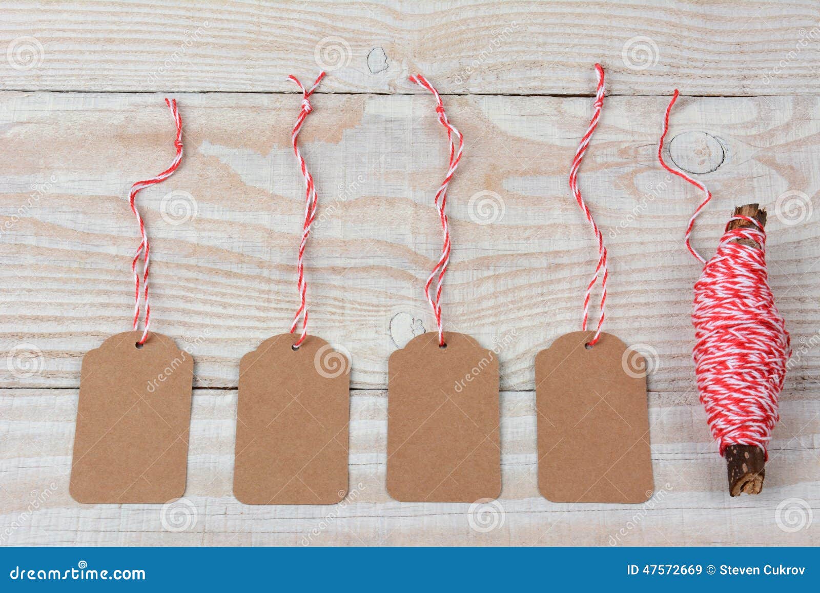 Blank Gift Tags and String stock image. Image of valentines - 47572669