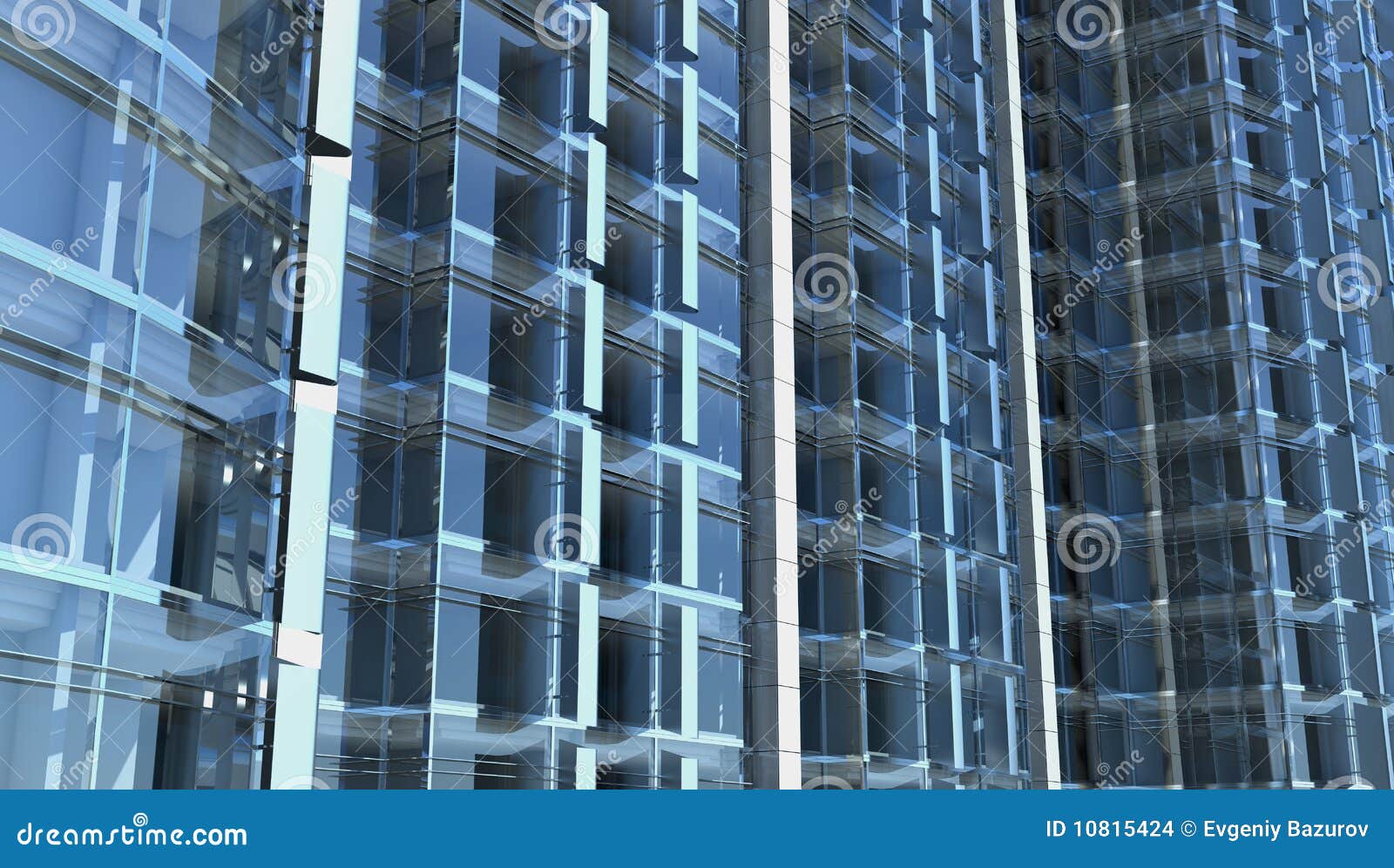 Blank Glass Facade of Office Building Stock Photo - Image of business ...