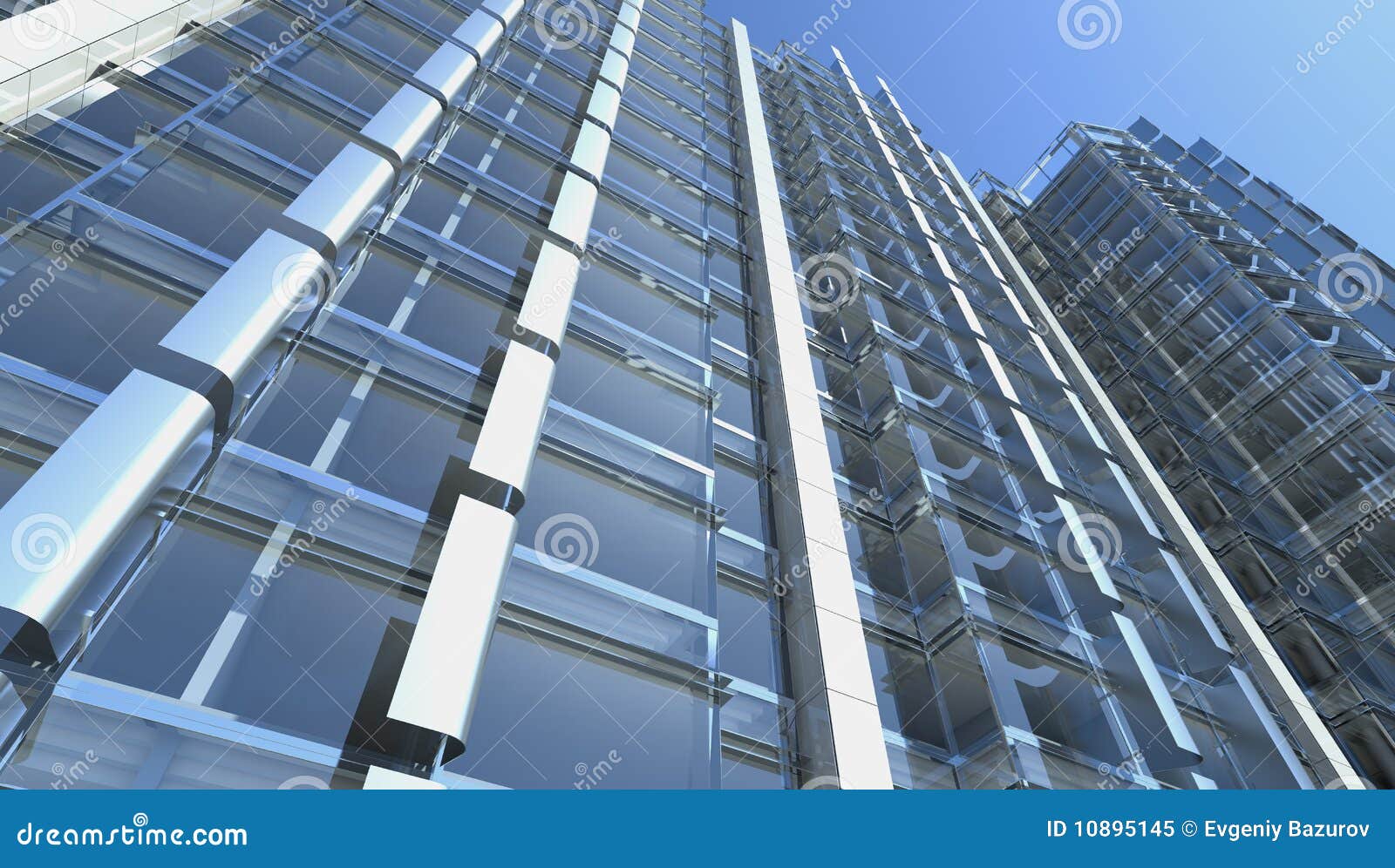 Blank Glass Facade of Office Building Stock Image - Image of empty ...