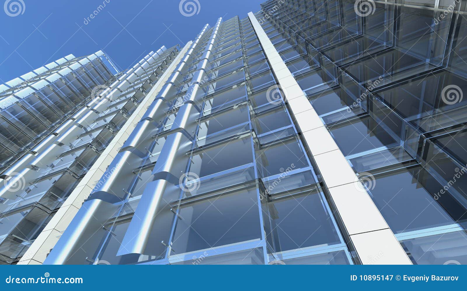 Blank Glass Facade of Office Building Stock Image - Image of facade ...