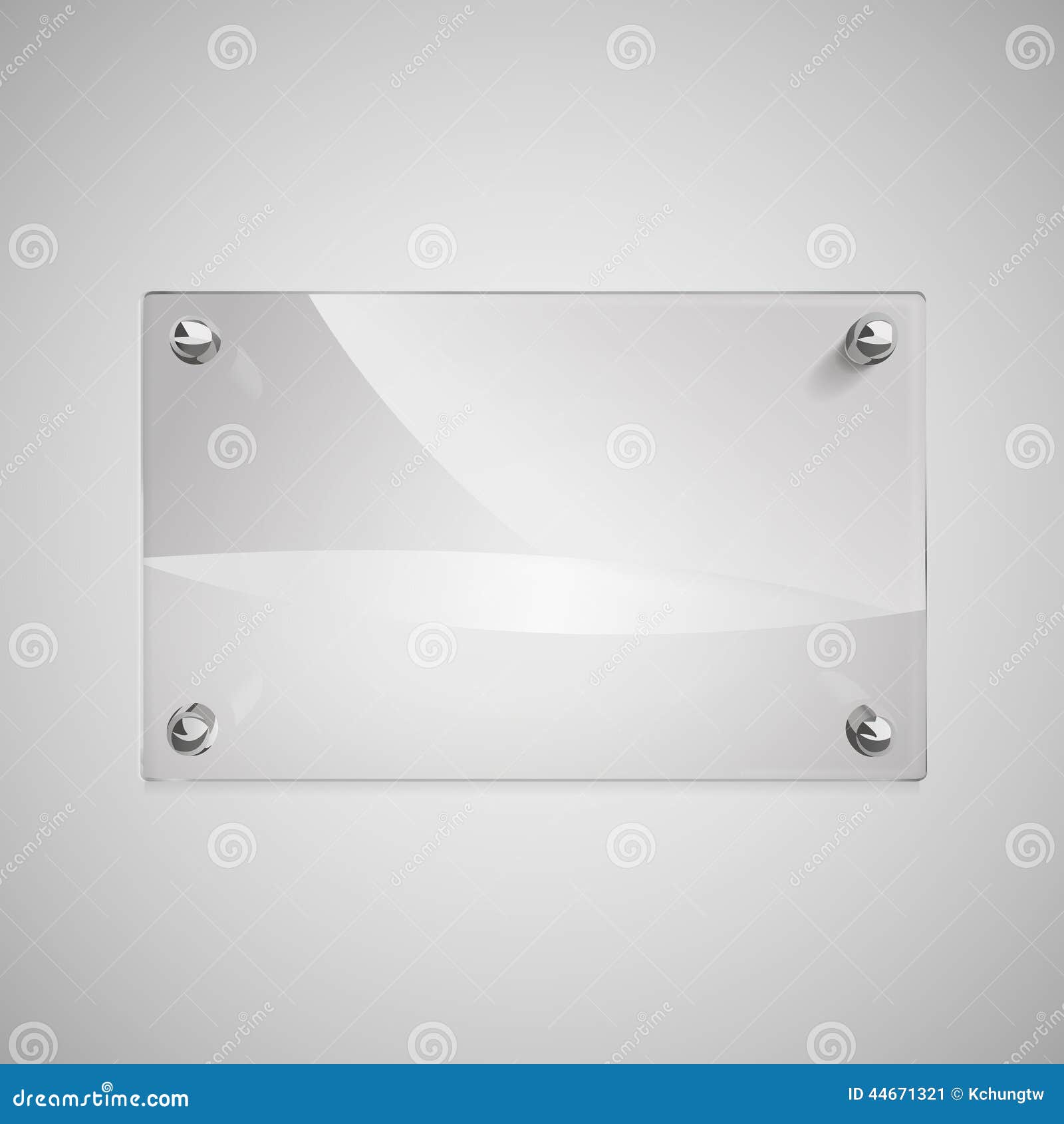 Blank Glass Framework With Metal Rivets Cartoon Vector | CartoonDealer ...