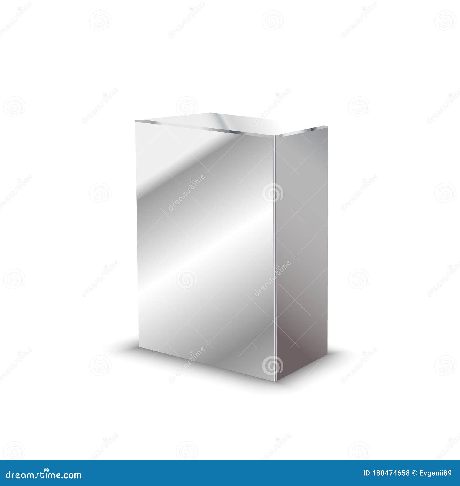 Blank Glossy Metal 3d Prism on White Stock Illustration - Illustration ...
