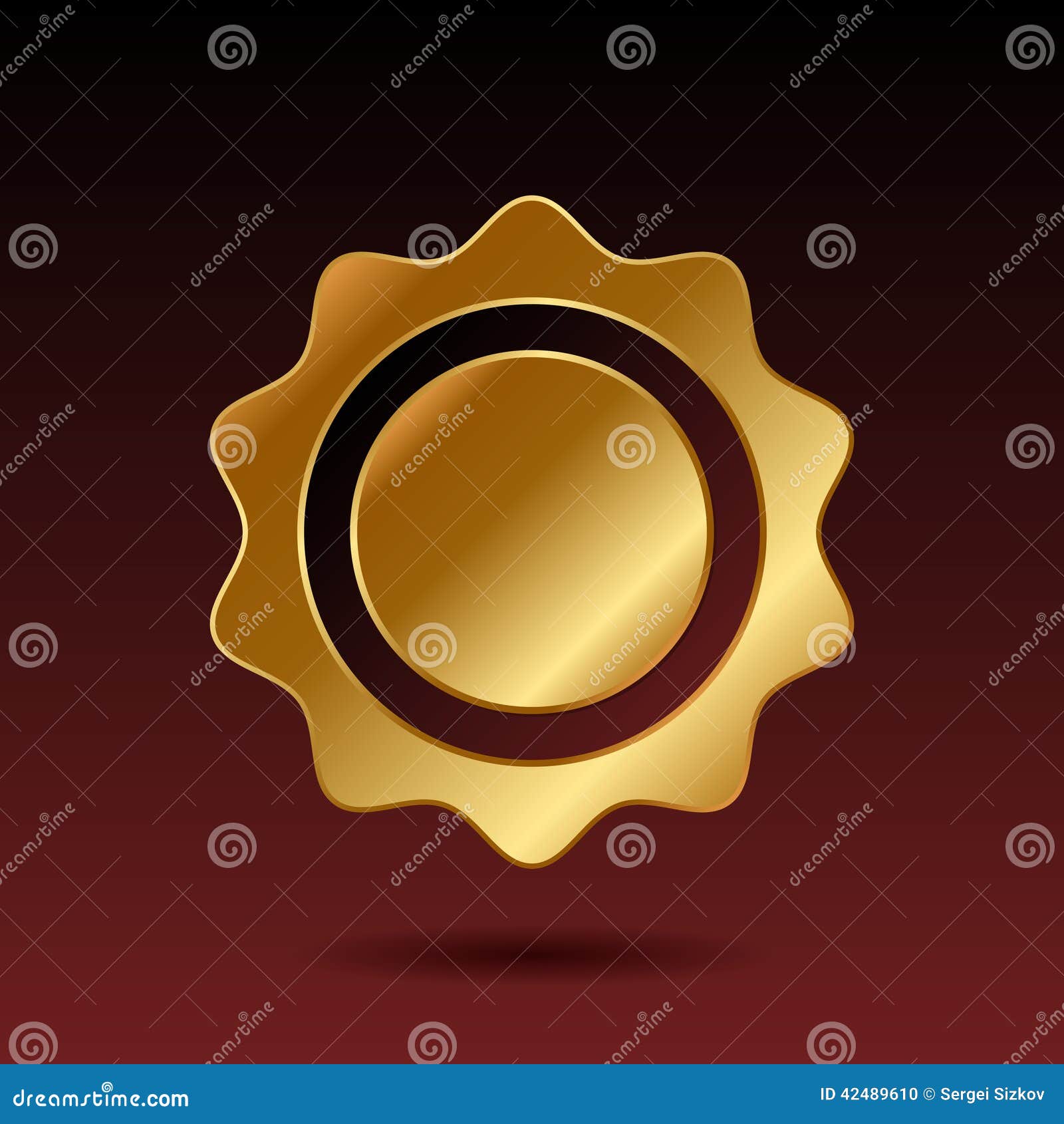 Blank Gold Label Template. Vector Stock Vector - Illustration of ...