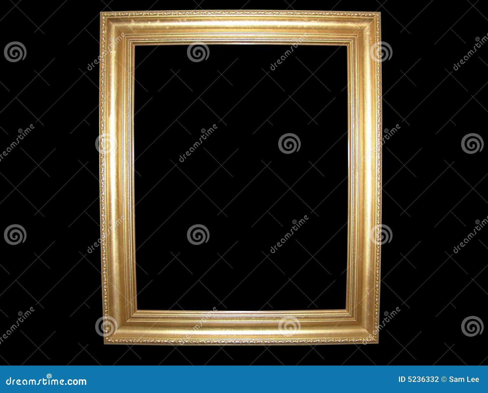 Blank Gold Picture Frame stock photo. Image of pattern - 5236332