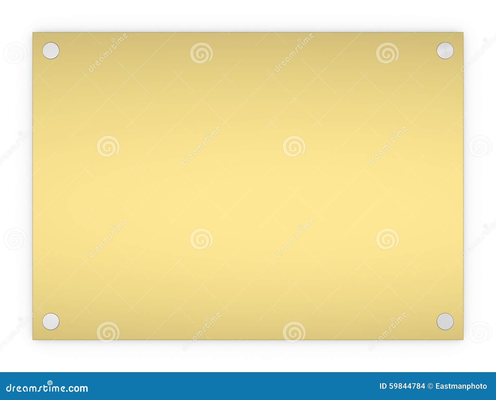 Blank Gold Rectangle Sign Plaque Isolated Stock Illustration ...