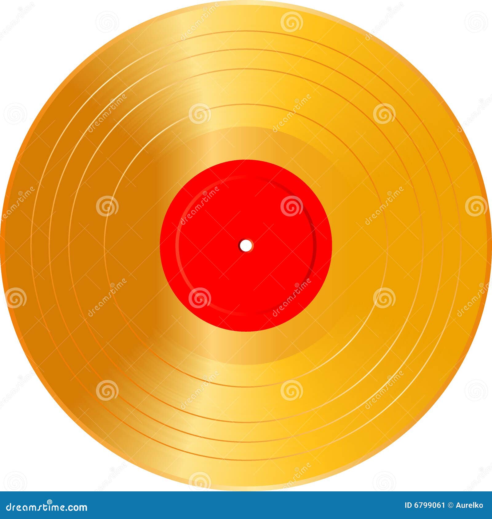 Blank golden LP stock vector. Illustration of disc, disco - 6799061